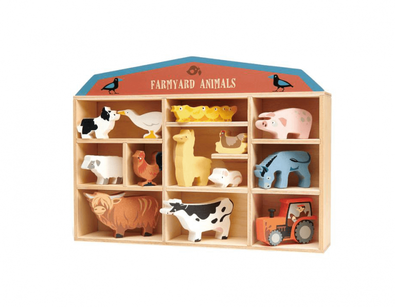 Farm Building Blocks - 40 Pieces - Wood Bee Nice