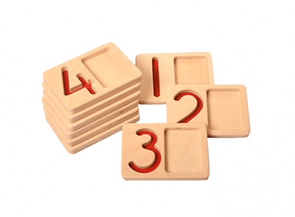 Early Mastery Wooden Number Trays 1-9 - Wood Bee Nice