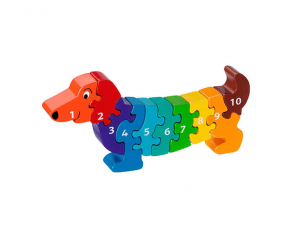 Wooden Dog Number 1-10 Jigsaw Puzzle - Wood Bee Nice