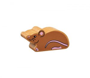 Wooden Brown Mouse Toy - Wood Bee Nice