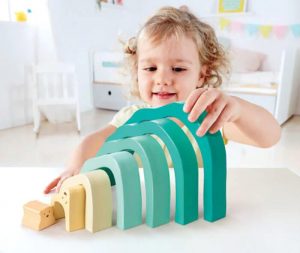 Artic Polar Bear Stacking Blocks - Wood Bee Nice