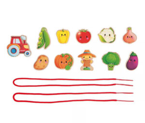 Threading Beads Vegetable Garden - Wood Bee Nice